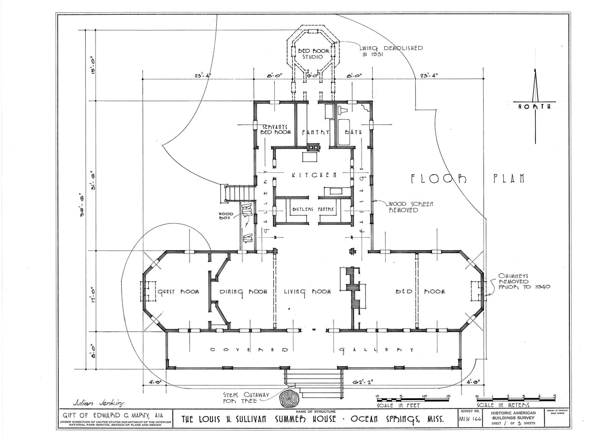 Sullivan Summer House Frank Lloyd Wright Prairie Style home, architect ...