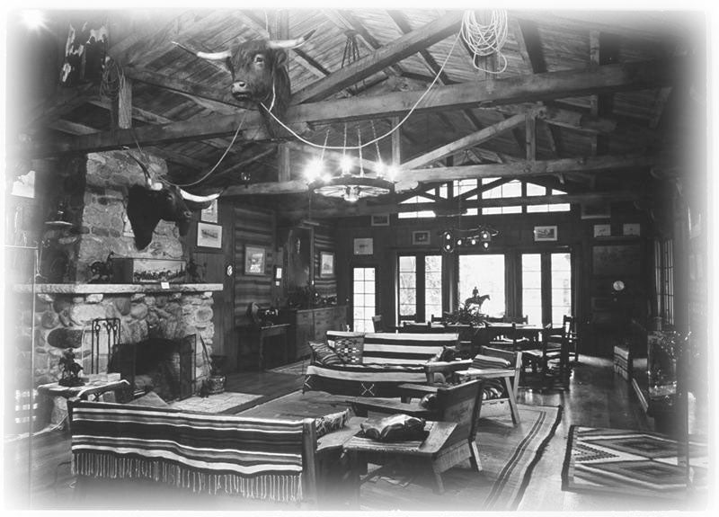 Will Rogers' Home, architectural plans, 2 houses connected patio ...