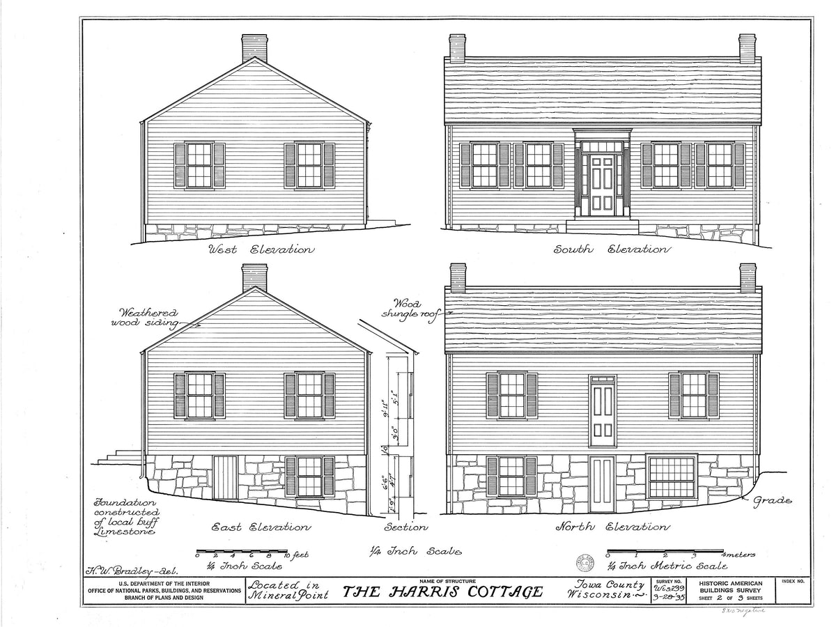 Wood and Stone Colonial Style cottage, historic house plans, walk out ...