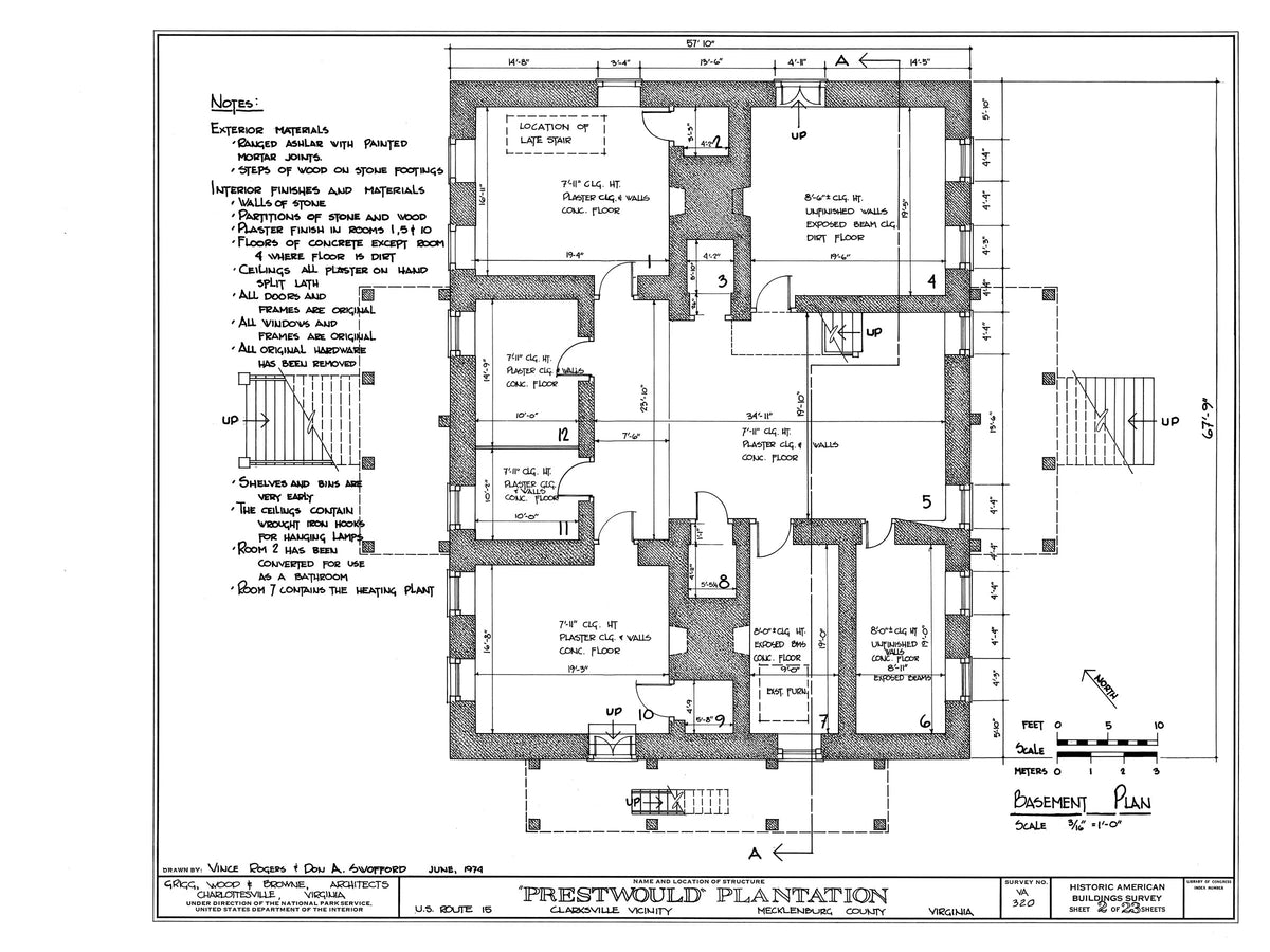 Architectural Home Plans, Prestwould Virginia Plantation Mansion w/ co ...