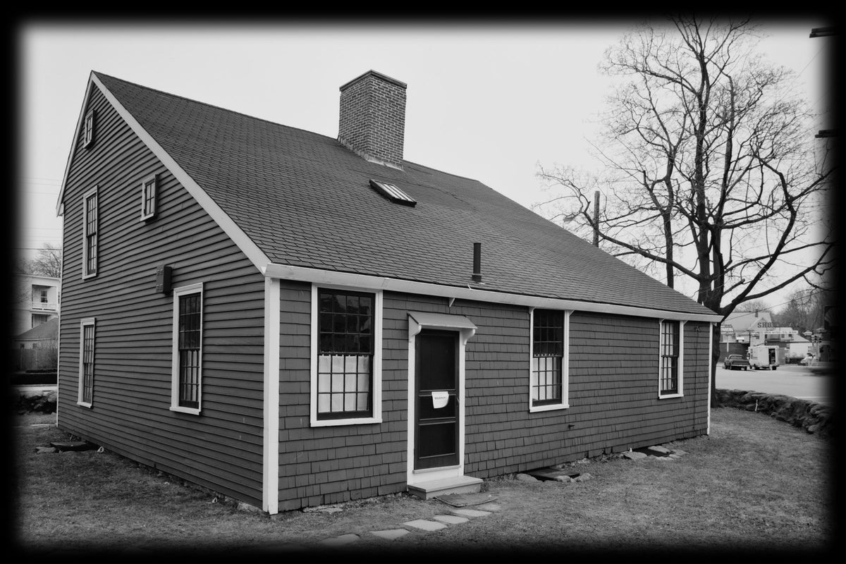 Saltbox Colonial House, architectural home plans, birthplace of a pres ...