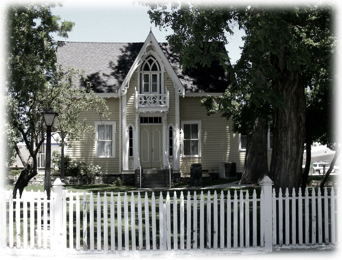 Carpenter Gothic 2 bedroom home, wood details pure Americana, printed ...